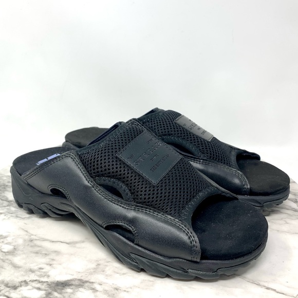 McQ by Alexander McQueen | Shoes | Mcq Striae Paneled Sliders 4 Vibram ...